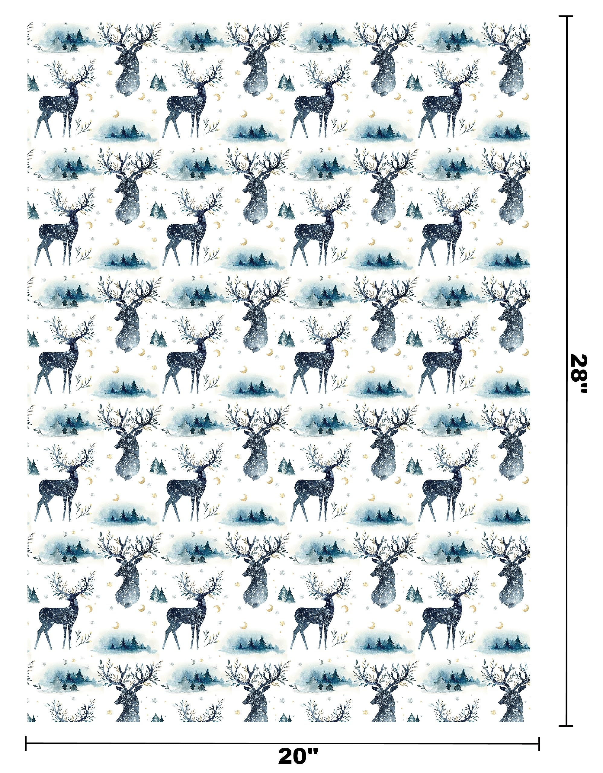 Titiweet Wrapping Paper, Premium Christmas Gift Wrap, 12 Sheets, 4 Patterns, ECO-Friendly, 20 x 28 Inches Per Sheet