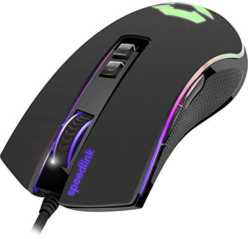 Speedlink ORIOS RGB Gaming Mouse with high-end 5,000dpi Sensor, 7 programmable Buttons and Customizable Lighting, Black