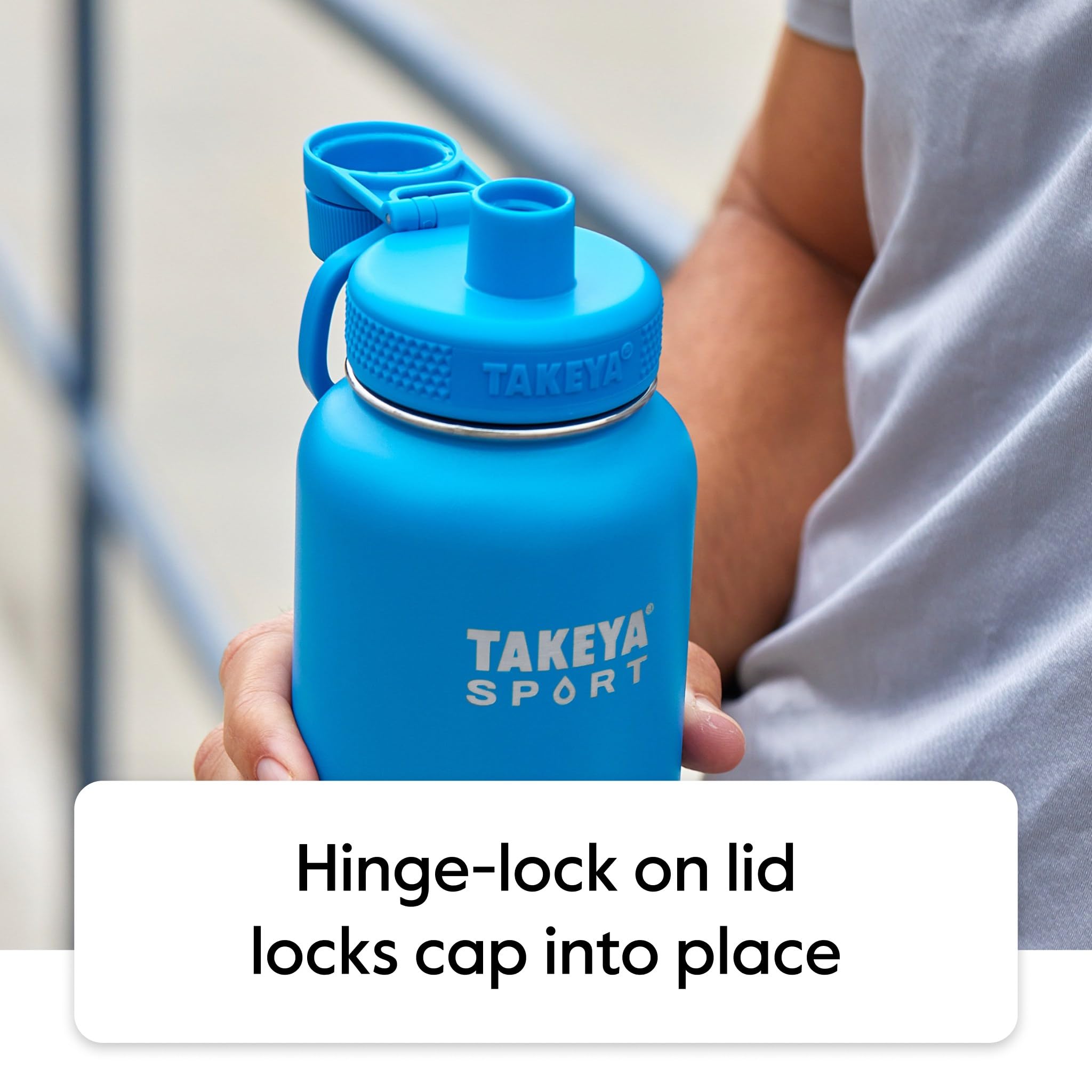 Takeya Sport 32 oz Triple Wall Insulated Stainless Steel Water Bottle With Ice Blocking Spout Lid, Unmatched Quality, 26+ Hours Cold, Pink Sweep