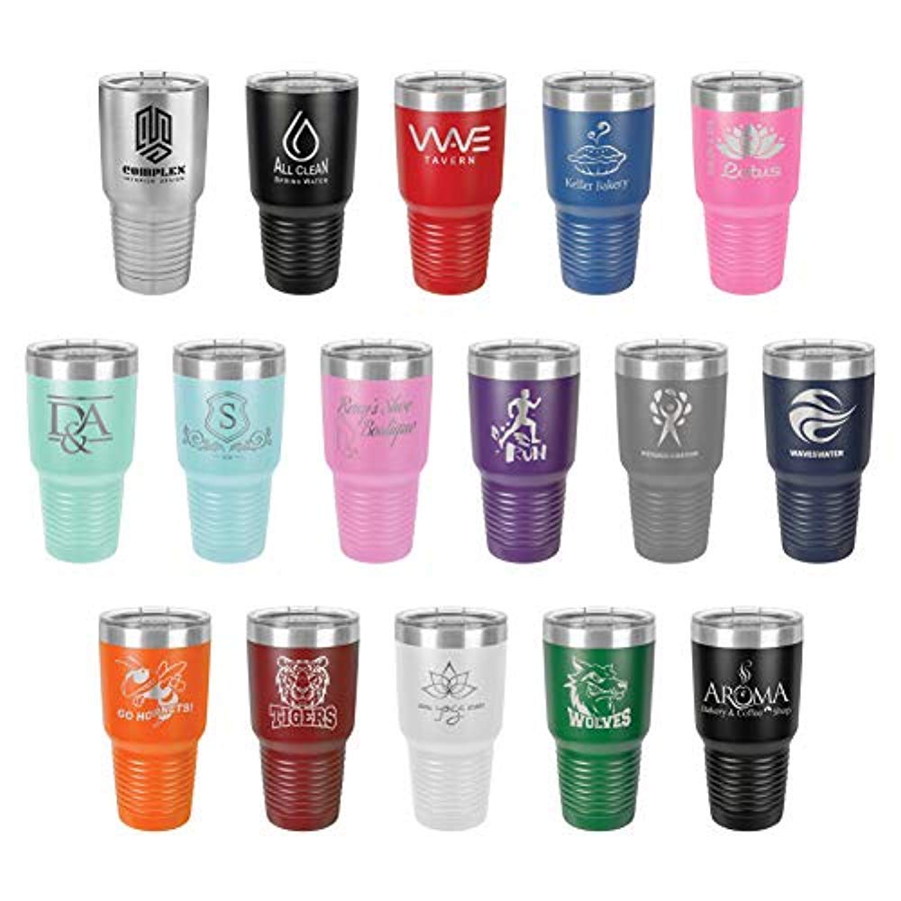 VACAY MODE Light Blue 30 oz Tumbler With Straw and Slide Top Lid | Stainless Steel Travel Mug | Compare To Yeti Rambler