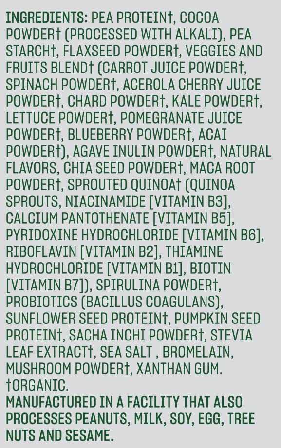 Vega Organic All-in-One Vegan Protein Powder, Chocolate - Superfood Ingredients, Vitamins for Immunity Support, Keto Friendly, Pea Protein for Women & Men, 14.7 oz (Packaging May Vary)