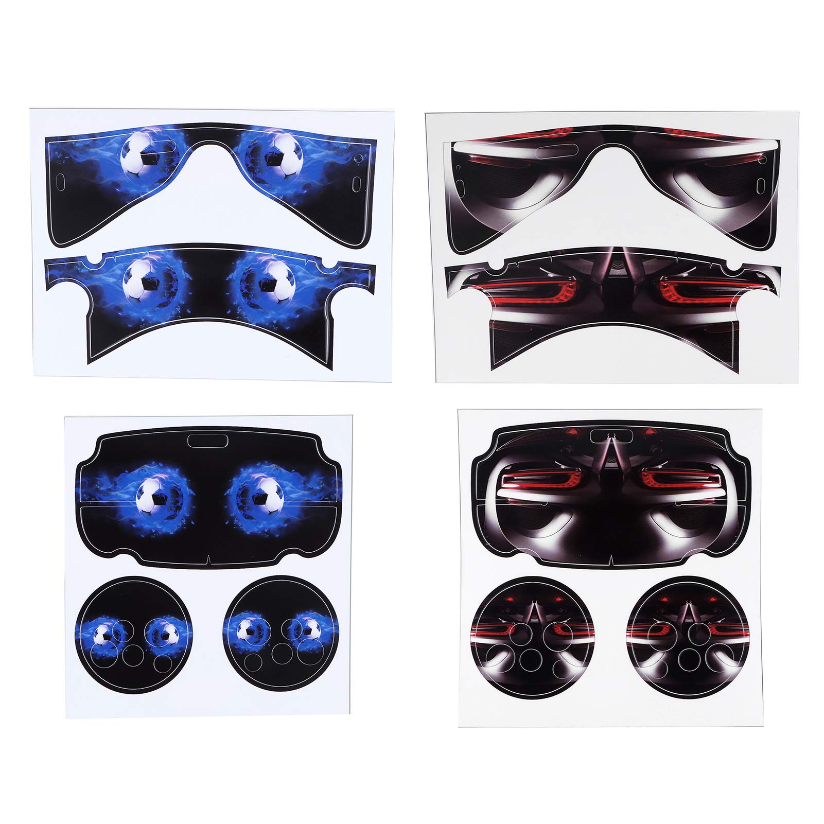 VR Headset and Controller Sticker, Durable PVC Skin Cover Set for Oculus 2 VR Glasses, Easy to Paste, Protects Your Equipment from Scratches(A)