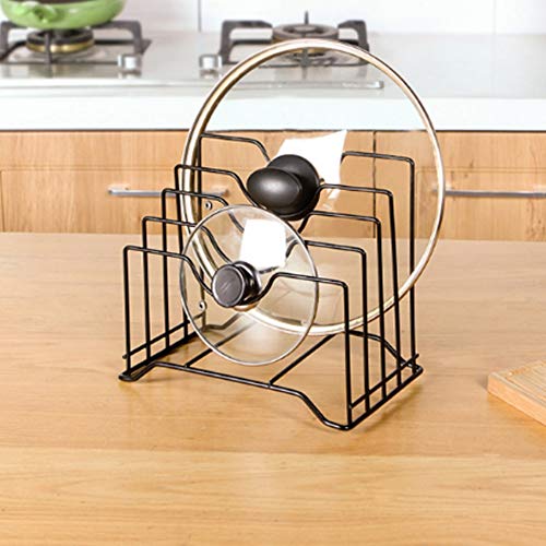 WUDILU Magazine Book Shelf Kitchen Drainer Knife Racks Chopping Cutting Board Holder Pan Lid Cover Stand Plate Bakeware Storage Shelf (Color : E)