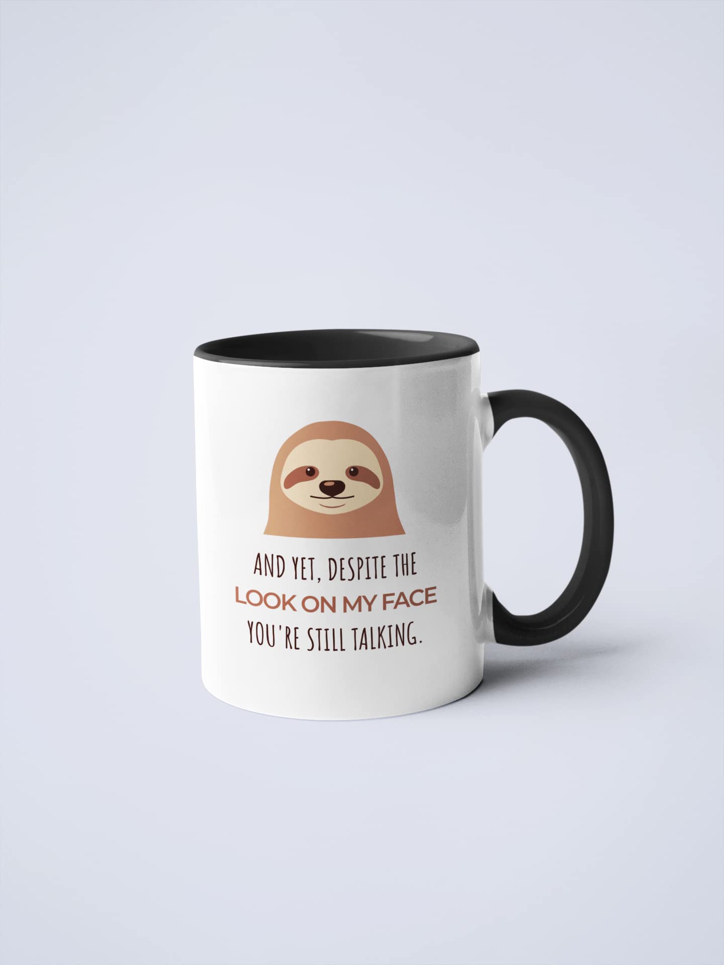 You're Still Talking Ceramic Coffee Mug (15 oz, Blue)