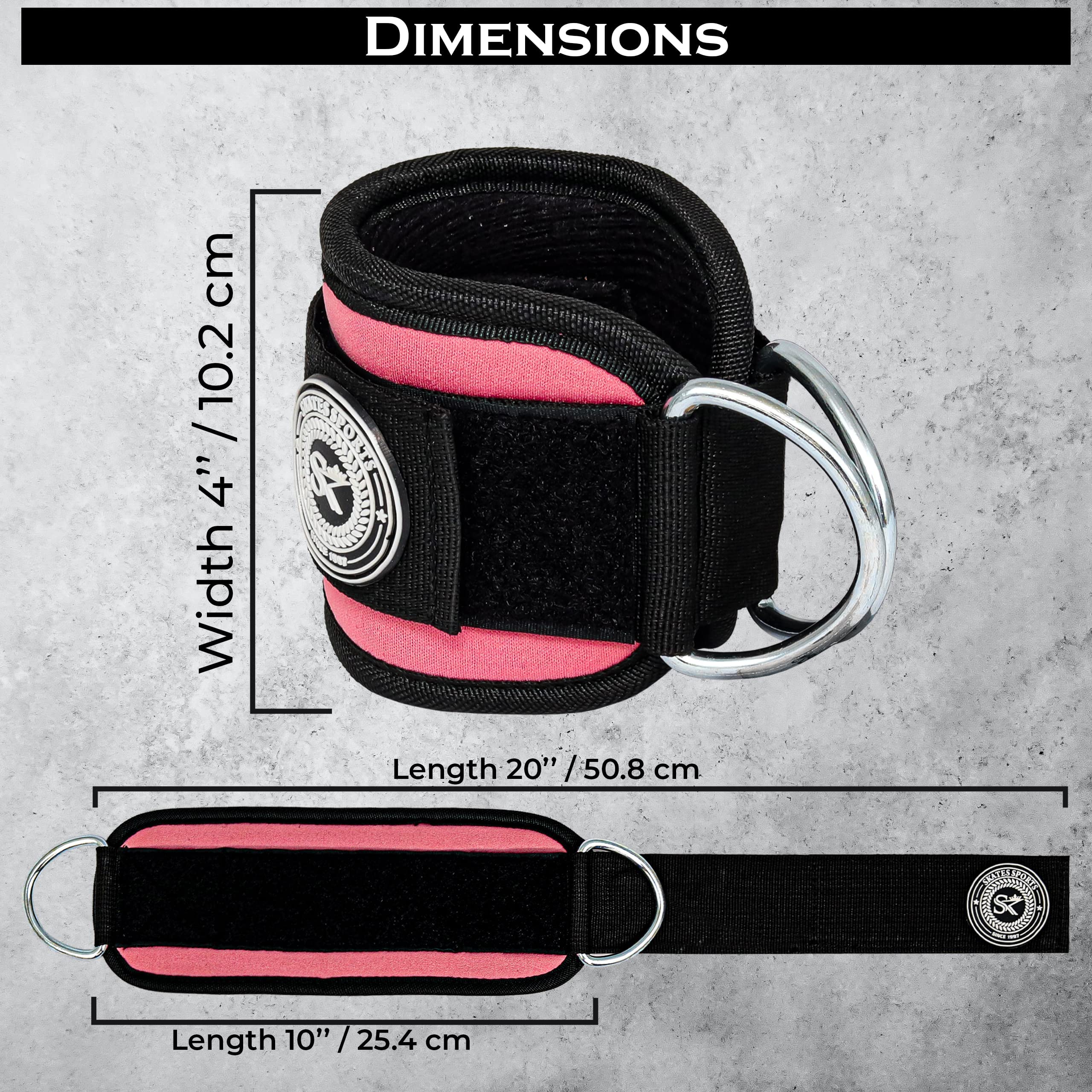 Skates Sports Fitness Ankle Straps for Cable Machines Double D Ring Padded Gym Cuff for Kickbacks Glute Workouts Leg Extensions Hip Abductors