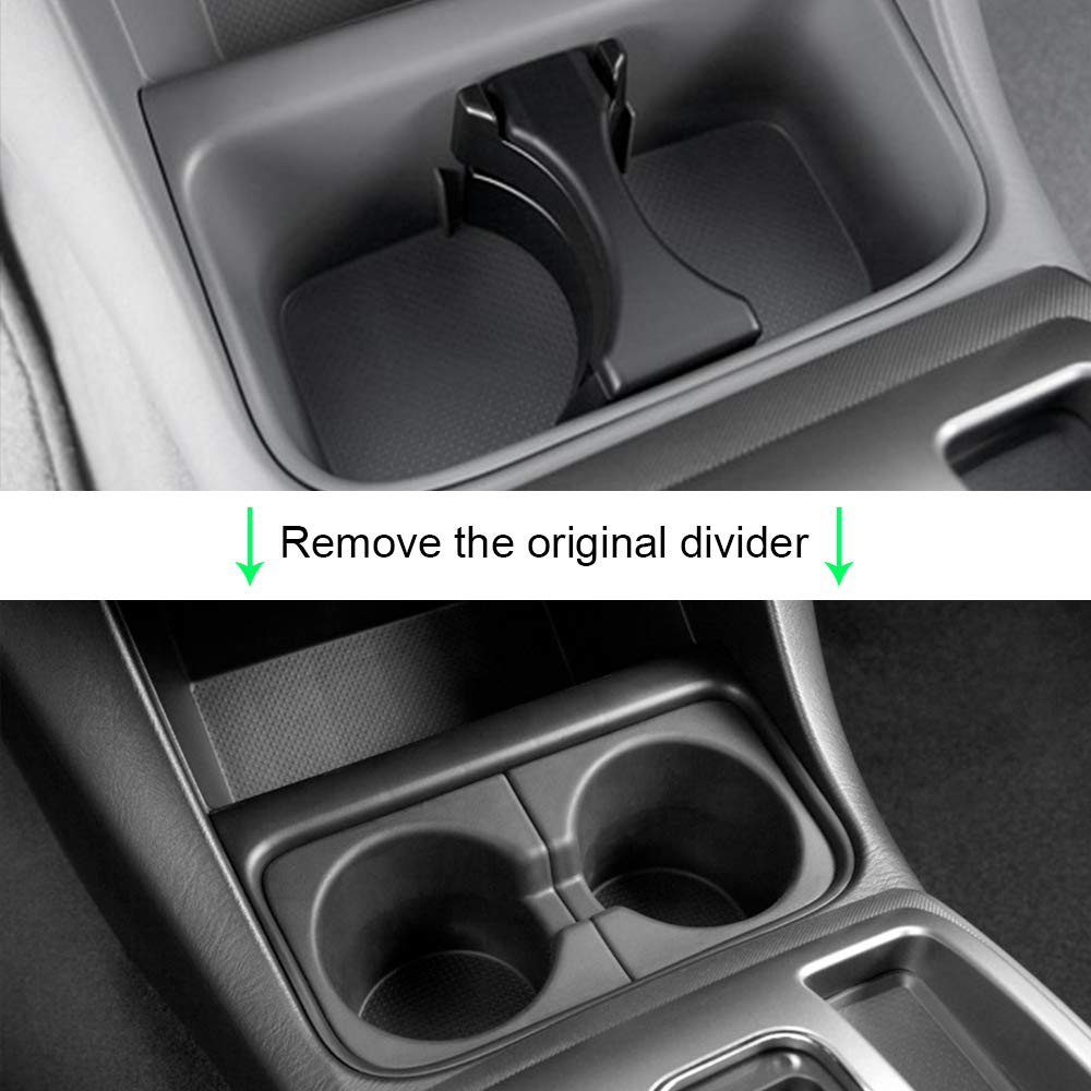 Winunite Replacements Compatible with Tacoma 2005-2015 Cup Holder Insert Rubber Replacement, Replaces OEM 66991-04012 & 66992-0401(Pack of 2)