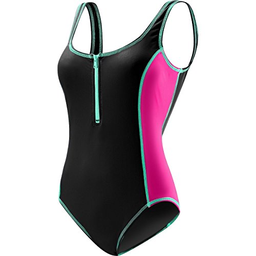 TYR Women's Florina Nico Top Blue/Multi Swimsuit Top LG