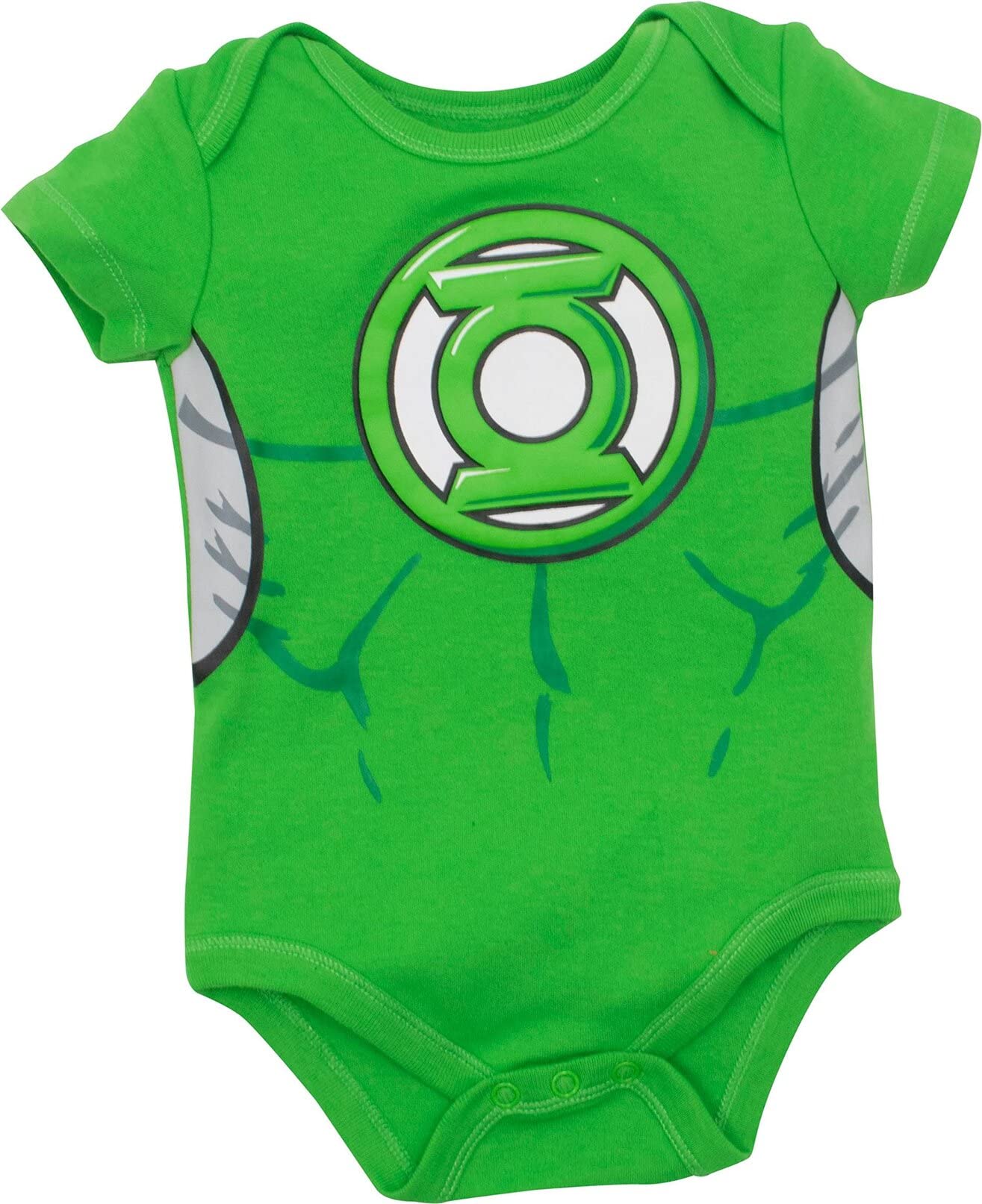 Warner Bros. Justice League Baby Boys' 5 Pack Superhero Bodysuits - Batman, Superman, The Flash, Aquaman and Green Lantern (6-9M)