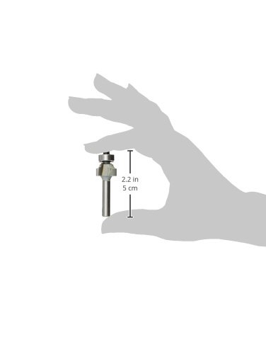 Vermont American 23130 1/8-Inch Radius Carbide Tipped Roundover and Bead Router Bit, 2-Inch Ball Bearing 2-Flute 1/4-Inch Shank