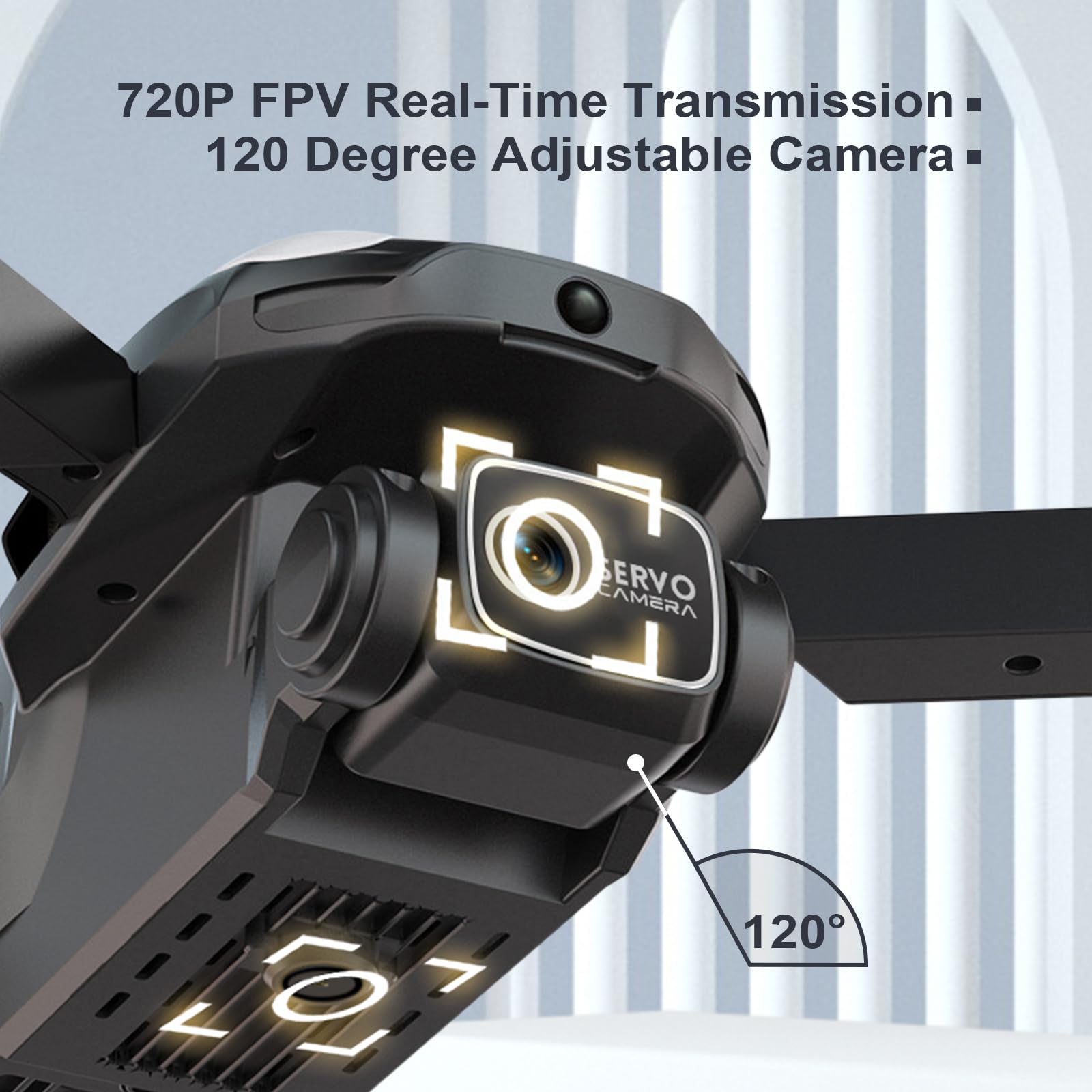 VERSAINSECT ni Drone with Camera, 720P HD FPV Video Foldable Remote RC Quadcopter Tes-la Toys