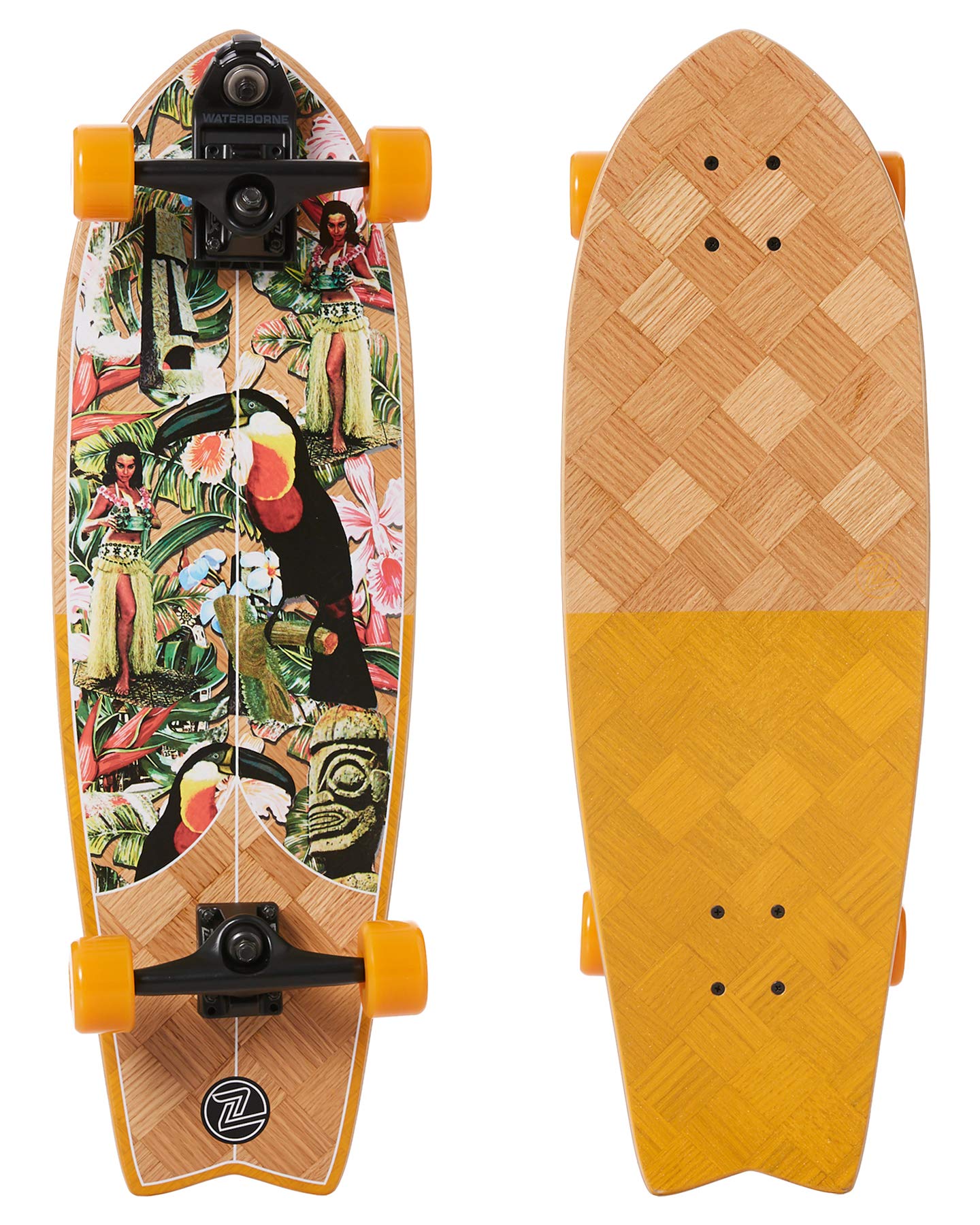 Z-Flex Banana Train Surfskate Fish Longboard, Adults Unisex, Orange (Orange), 31 in
