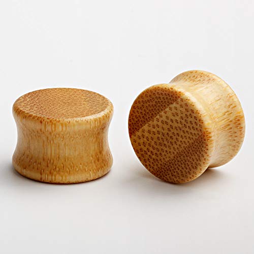 SUPTOP 8pcs Set Natural Wood Tunnels and Plugs for Ear Gauges Vintage Brown Stretcher 0g - 13/16 inch