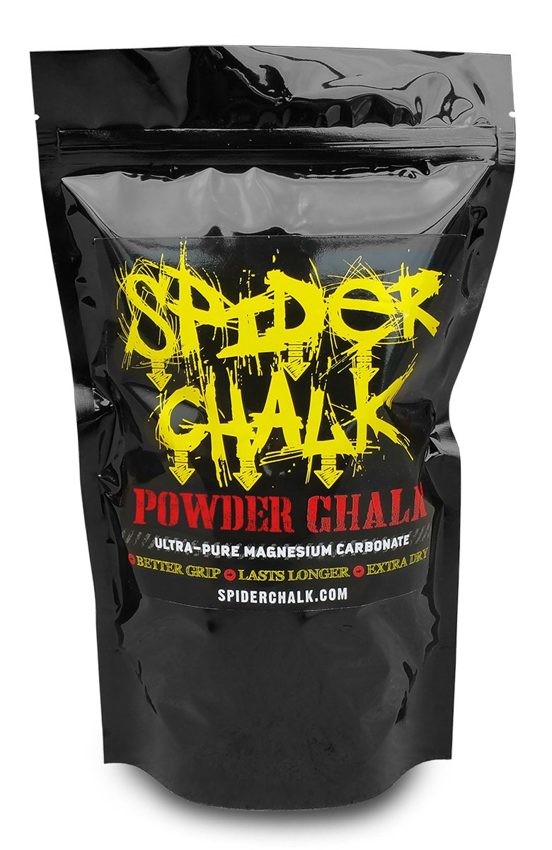 SPIDER CHALK Lab-Grade 8oz Powder Premium Gym Chalk for Weightlifting, Powerlifting, and Rock Climbing - Better Grip and Healthier Skin, Better Performance