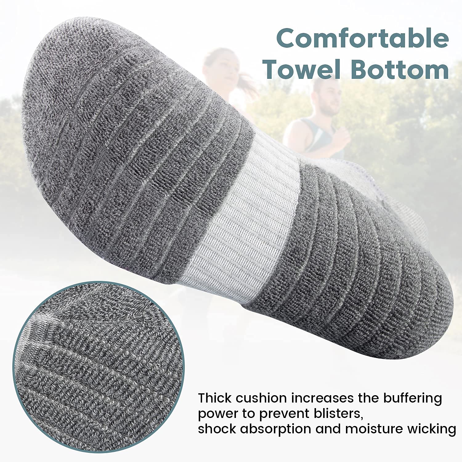 TANSTC Low Cut Breathable Athletic Socks Ankle Socks (6 Pairs