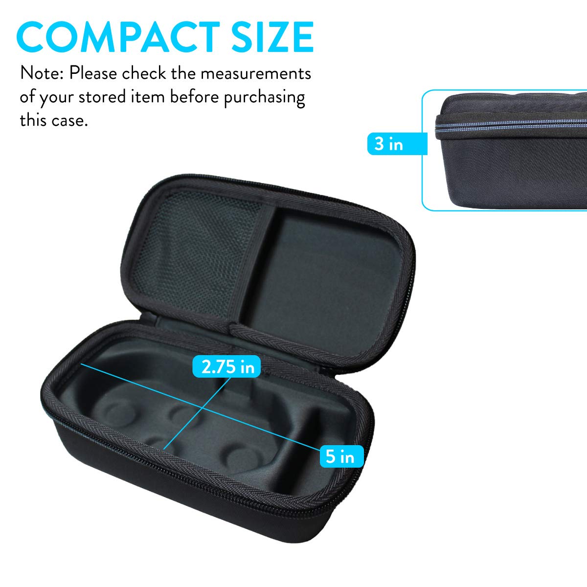 TUDIA Wireless Gaming Mouse, Compact EVA Case, Black