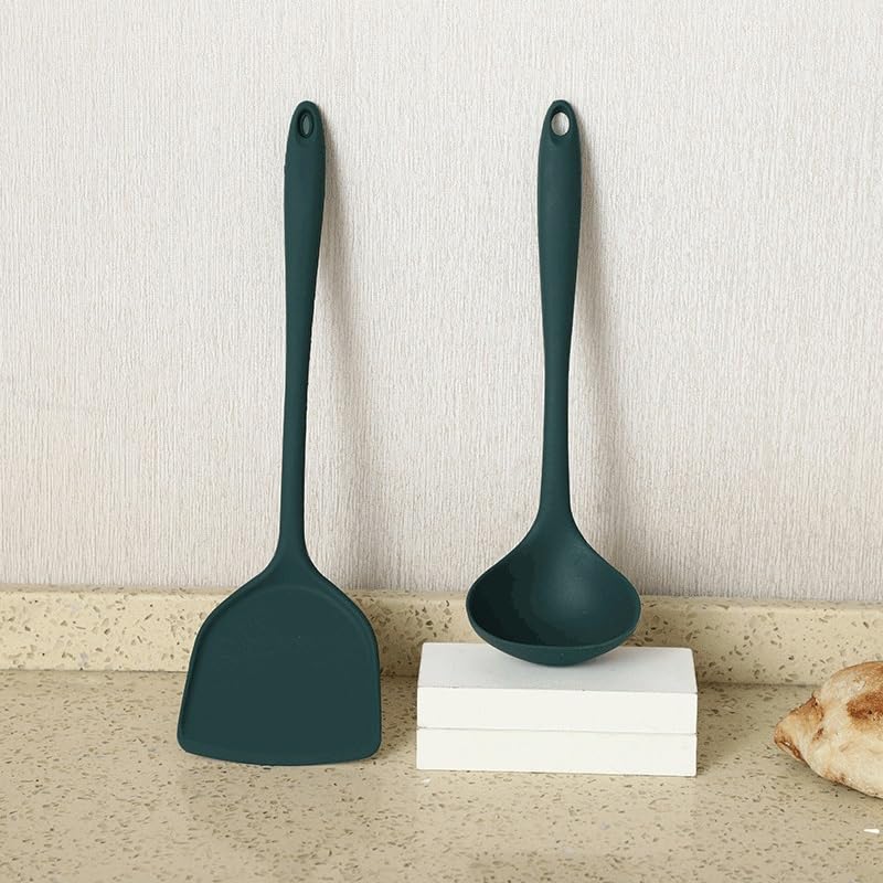 SLEEVY Heat Resistant Silicone Cooking Utensil Set Soup Spoon Brush Ladle Non-stick Cookware Kitchen Tools