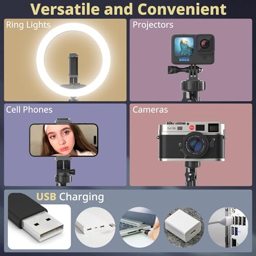 UBeesize 12β Selfie Ring Light with 62β Extendable Tripod Stand & Remote, LED Circle Light with Phone Holder for Video Recording/Makeup/Content Creator (YouTube/TikTok/Twitch), Phone, Camera & Webcam