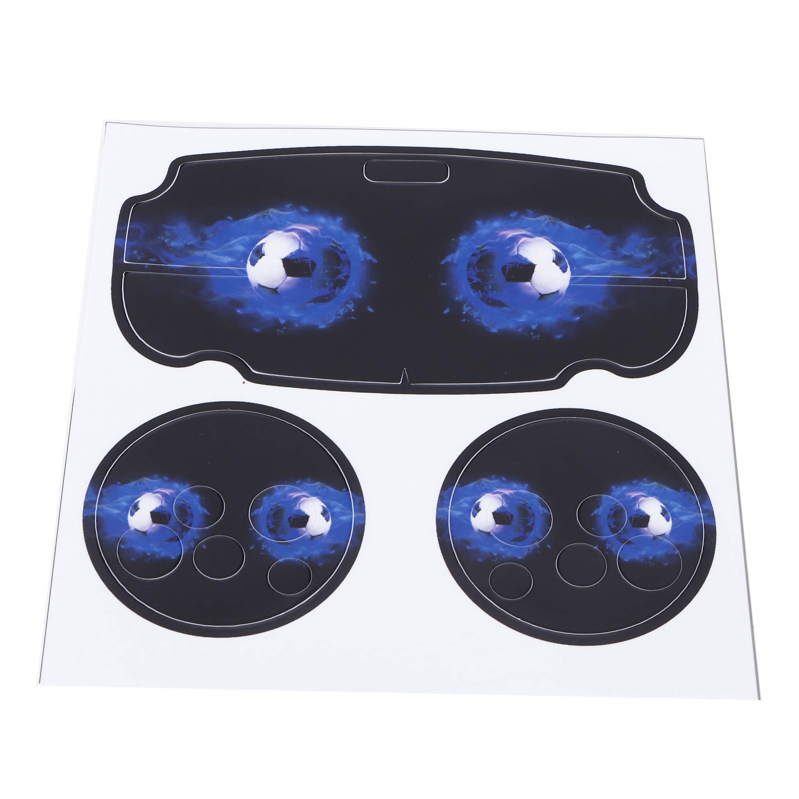 VR Glasses Stickers, VR Controller Headset Stickers Ultra Thin Anti Pollution Comfortable for Quest 2(Blue Flame Football)