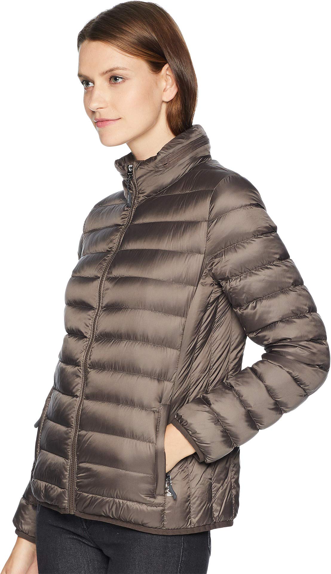TUMI Clairmont Packable Travel Puffer Jacket Mink LG