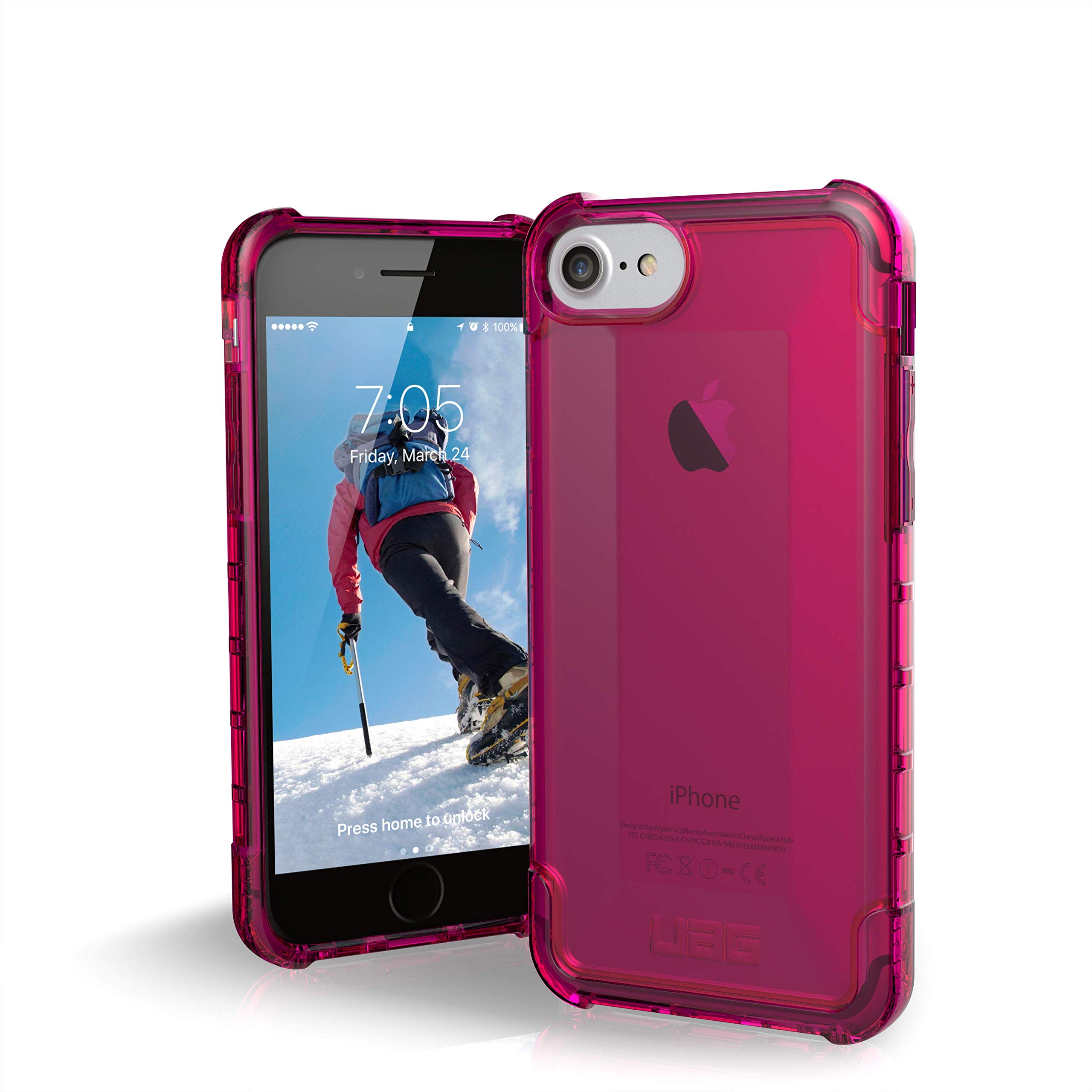 URBAN ARMOR GEAR UAG iPhone 8/iPhone 7/iPhone 6s [4.7-inch screen] Plyo Feather-Light Rugged [Pink] Military Drop Tested Phone Case