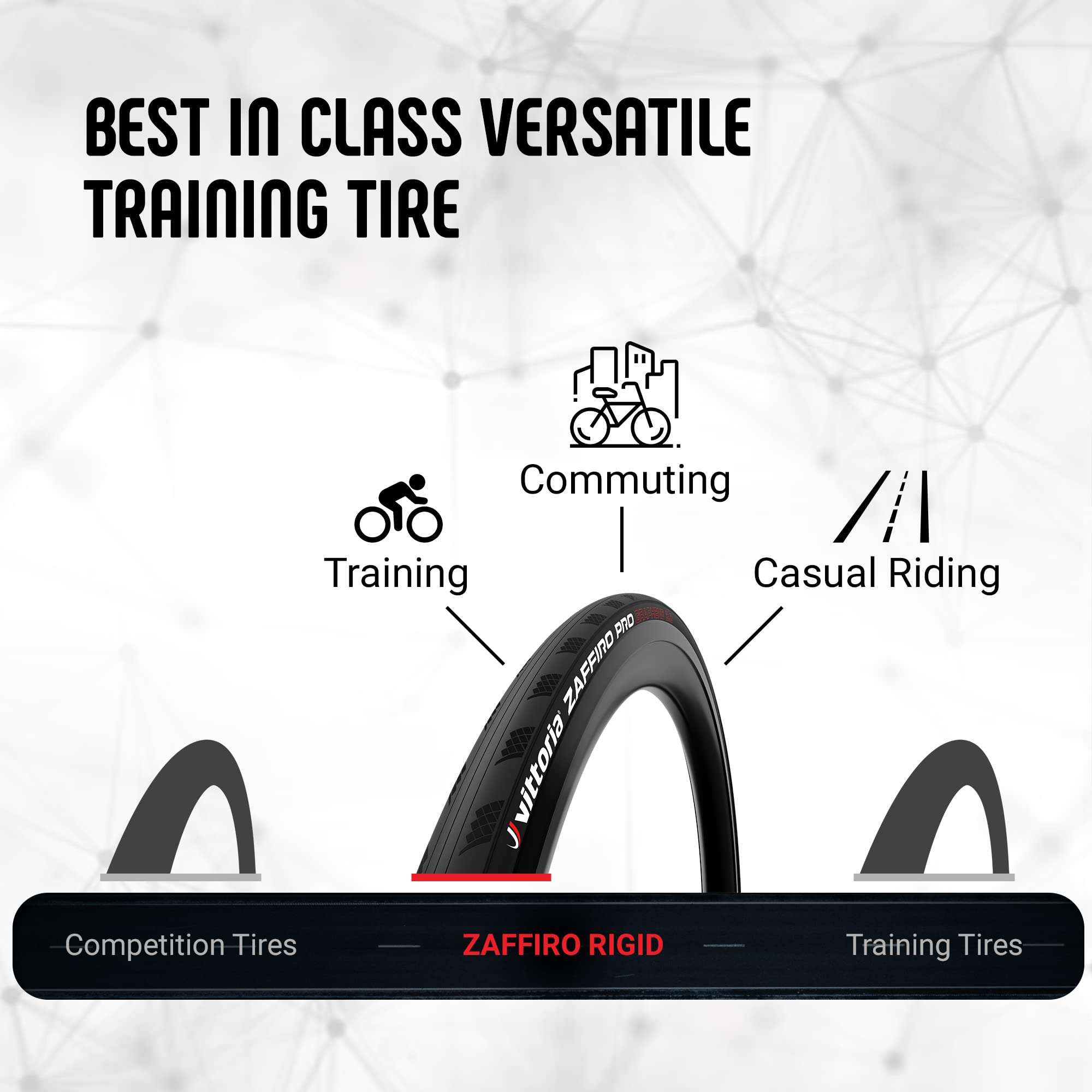 Vittoria Zaffiro Rigid Road Bike Tire - V 32-622 Rigid Full Black
