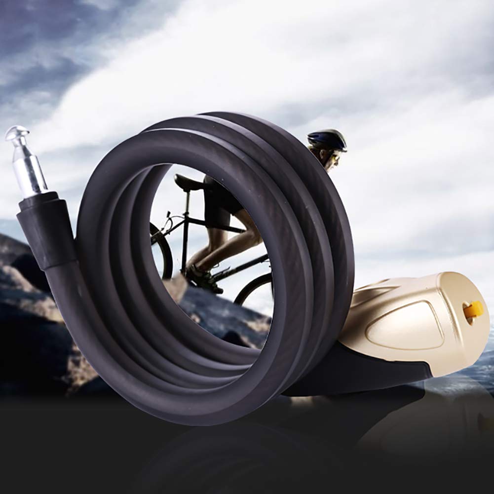 ZHYING Bike Cable Lock with 2 Keys,Anti Theft Bicycle Steel Chain,Multipurpose Lock for Motorcycles,Helmet,Skateboard