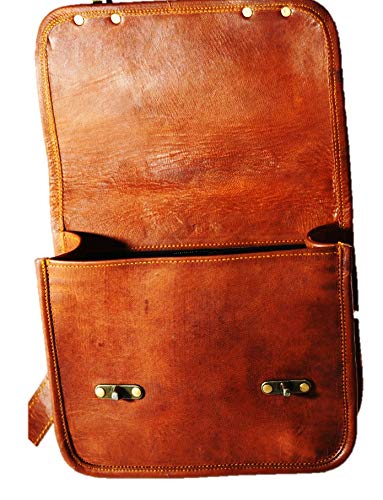 Women Vintage Style Genuine Brown Leather Cross body Shoulder Bag Handmade Purse (9 x 11, Brown)