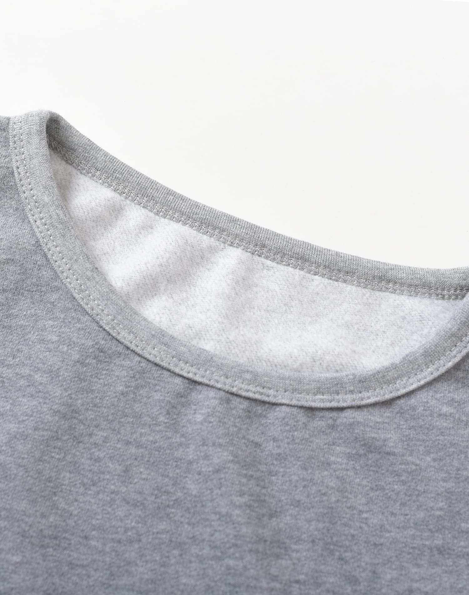 Weintee Women's Crewneck Fleece Sweatshirt L Granite Heather