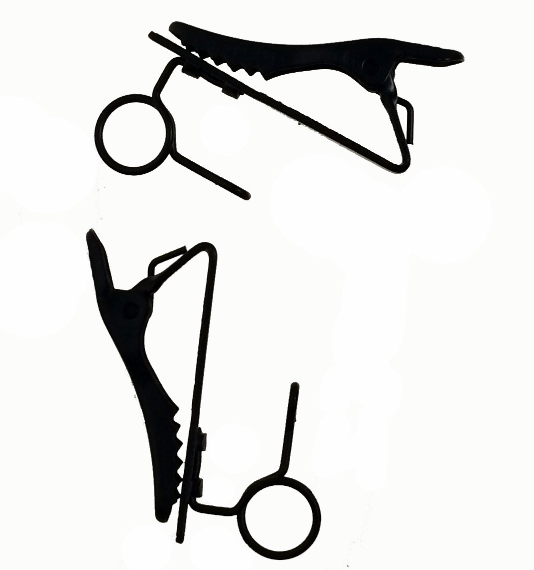 Tetra-Teknica LPCLP-2P 5/16" Ring-type Lapel/Lavalier Microphone Tie Clip, 2-Pack (Black)