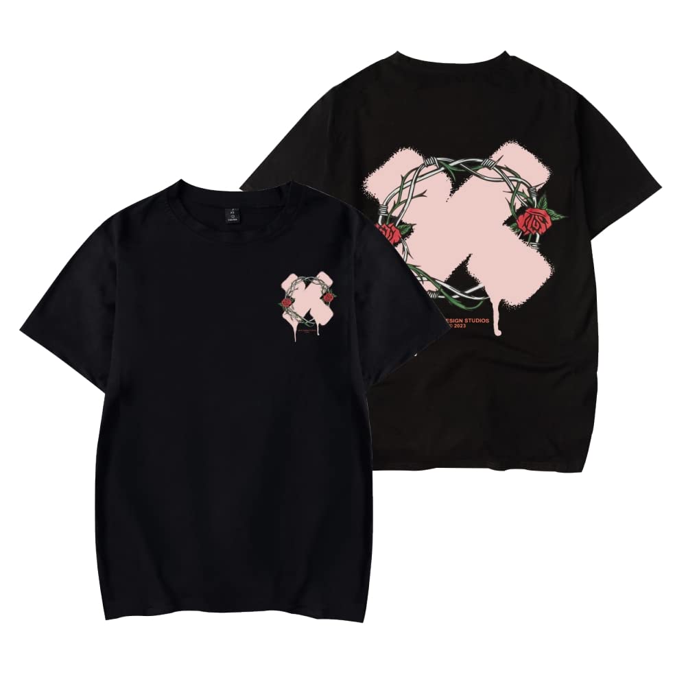 XPLR T-Shirt Merch Summer Casual Short Sleeve Tshirt Sam and Colby Unisex Fashion O-Neck Tee (Black,M)