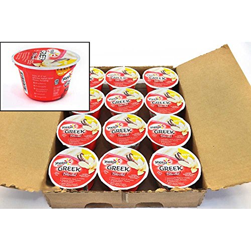 Yoplait Greek Blended Vanilla Yogurt, 5.3 Ounce - 12 per case.