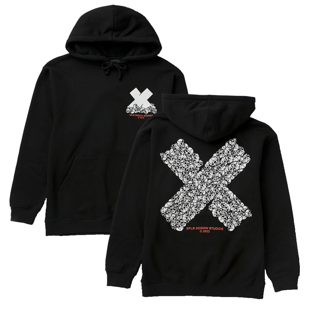 YQPTZJBE XPLR Bones Merch Halloween Cosplay Hoodies Winter Men/Women Sweatshirt Long Sleeve Hell Week Hooded (Black,Medium)