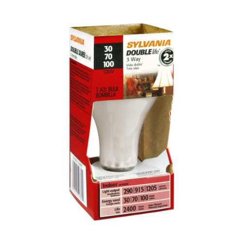 Sylvania Double Life 3 Way Indoor 30/70/100 Light Bulb