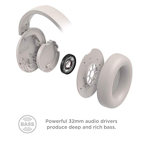 TCL ELIT400BT Wireless On-Ear Headphones Hi-Res Headphones with 60 Hour Playtime and Fast Charge – Cement Gray (Renewed)