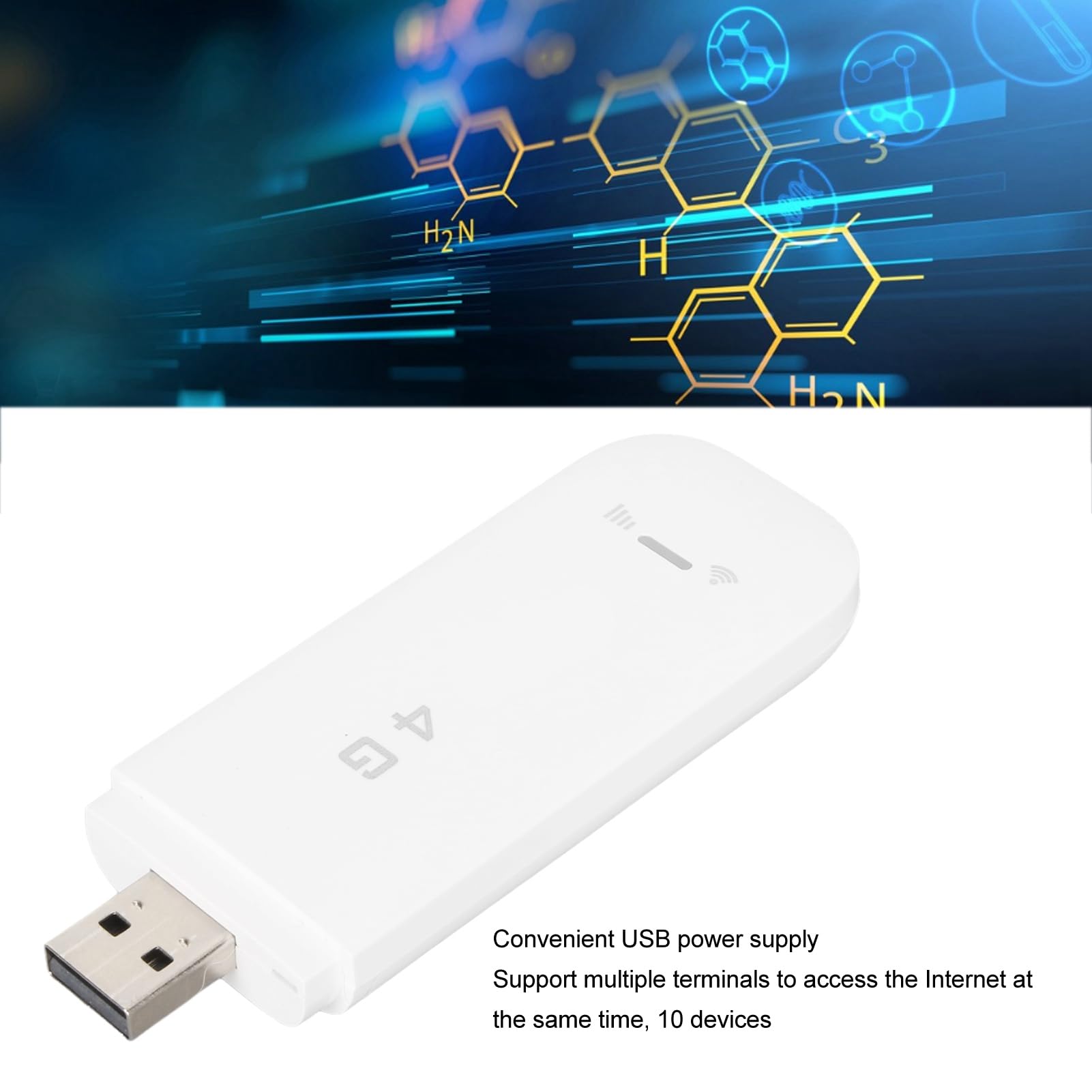 Wireless 4G Network Router, 4G LTE USB Portable WiFi Router, Pocket Mobile Hotspot, Wireless Network Smart Router Internet Connections,10 Users, 4G WiFi Router for Home Travel