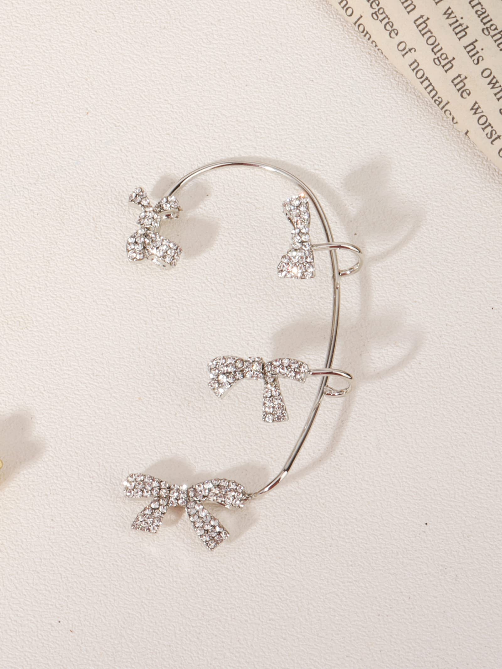 Zircon Butterfly Earrings for Women Butterfly Ear Cuff Wrap Crawler Earrings,Butterfly No Piercing Ear Clip Wrap Around Earrings