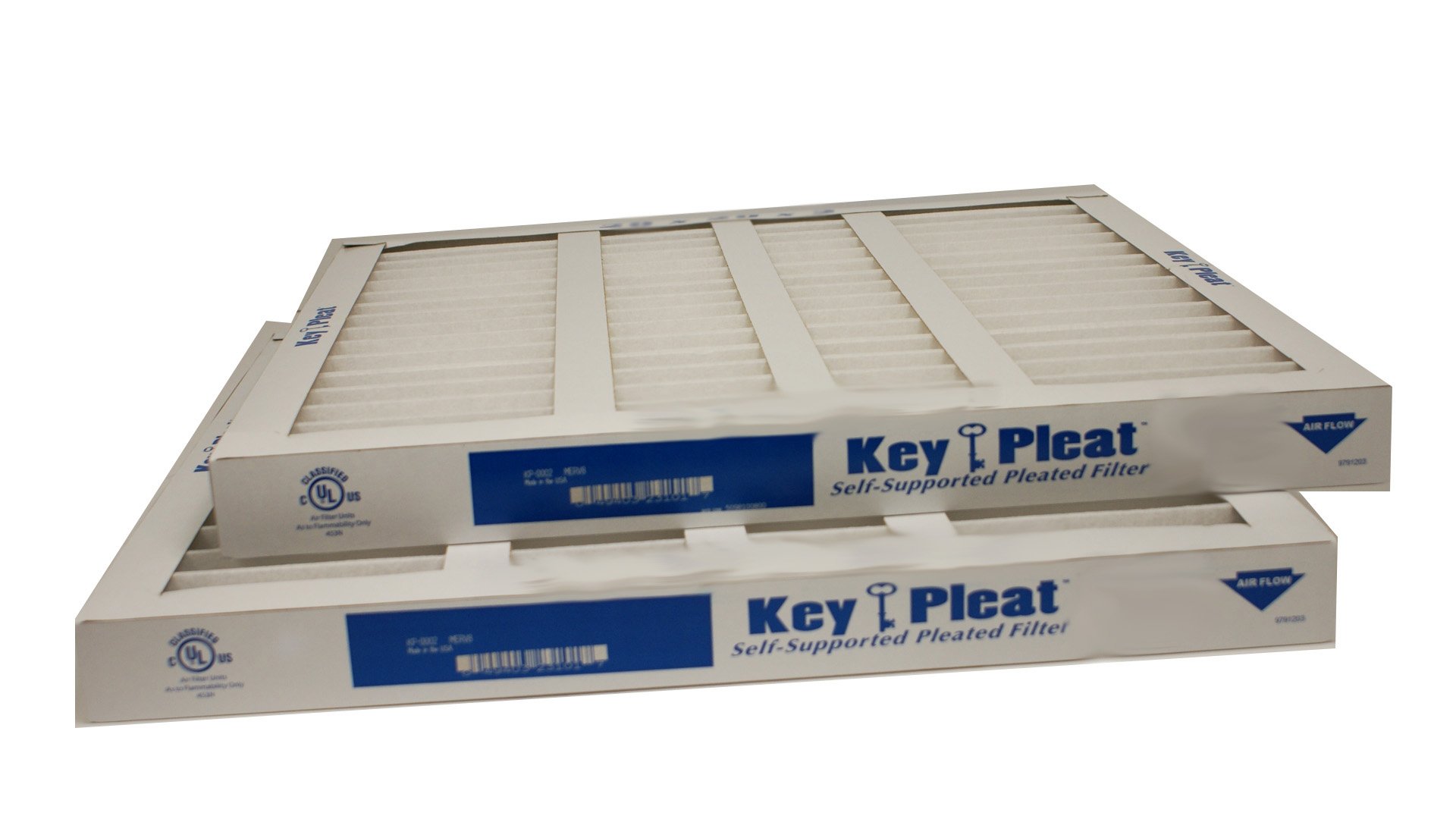 Sterling Seal KP-5251004776x2 Purolator Key Pleat Extended Surface Pleated Air Filter, Mechanical MERV 8, 12" W x 20" H x 1" D (Pack of 2)