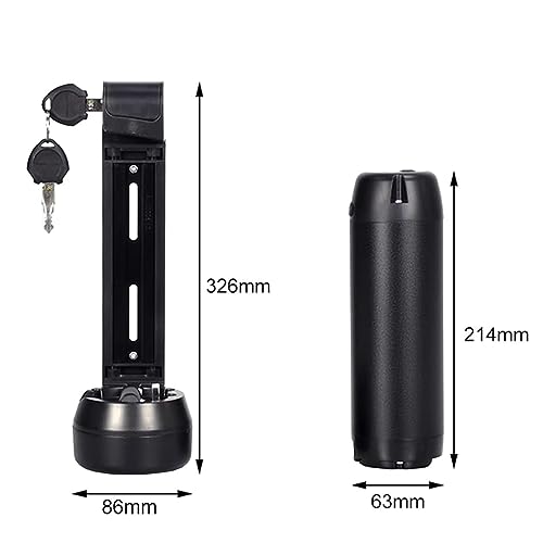 ZGFF 24V 10.5Ah Bottle Shape Li-Ion Battery, E-Bike Rechargeable Down Tube Battery, Suitable for 50W 150W 250W Folding Bicycle Motor