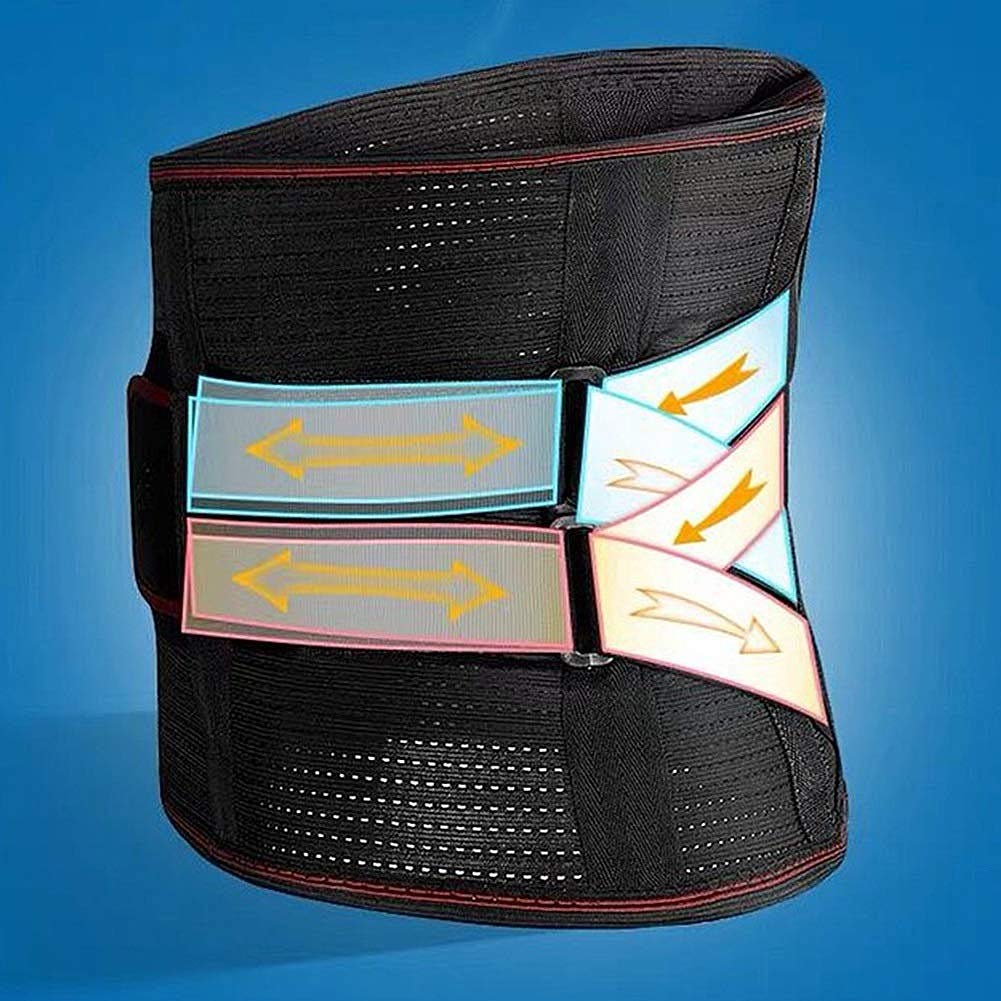 TANGIST Lumbar Brace Lower Back Support, Self-heating Magnet Therapy For Men Women Relief Pain & Prevent Injury,Breathable (Size : L)