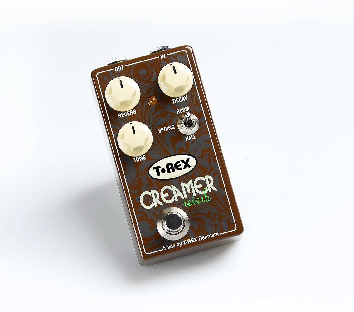 T-Rex Engineering CREAMER Reverb Guitar Effects Pedal Provides Room, Spring, and Hall Reverb with Tone Control (10092)