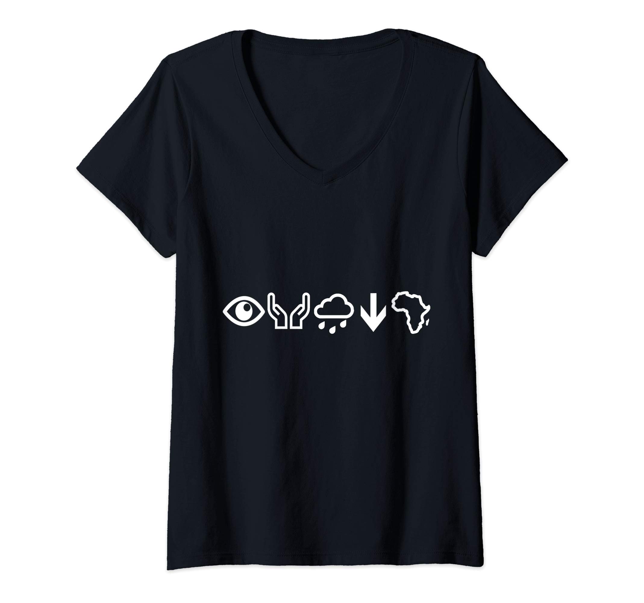 Womens I Bless the Rains Down in Africa V-Neck T-Shirt