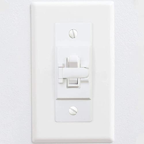 Youliang 2PCS Light Switch Guards Single Control Wall Plate Toggle Switch Protection Cover Children Safety Switch Lock Prevent Accidental Turn On or Off