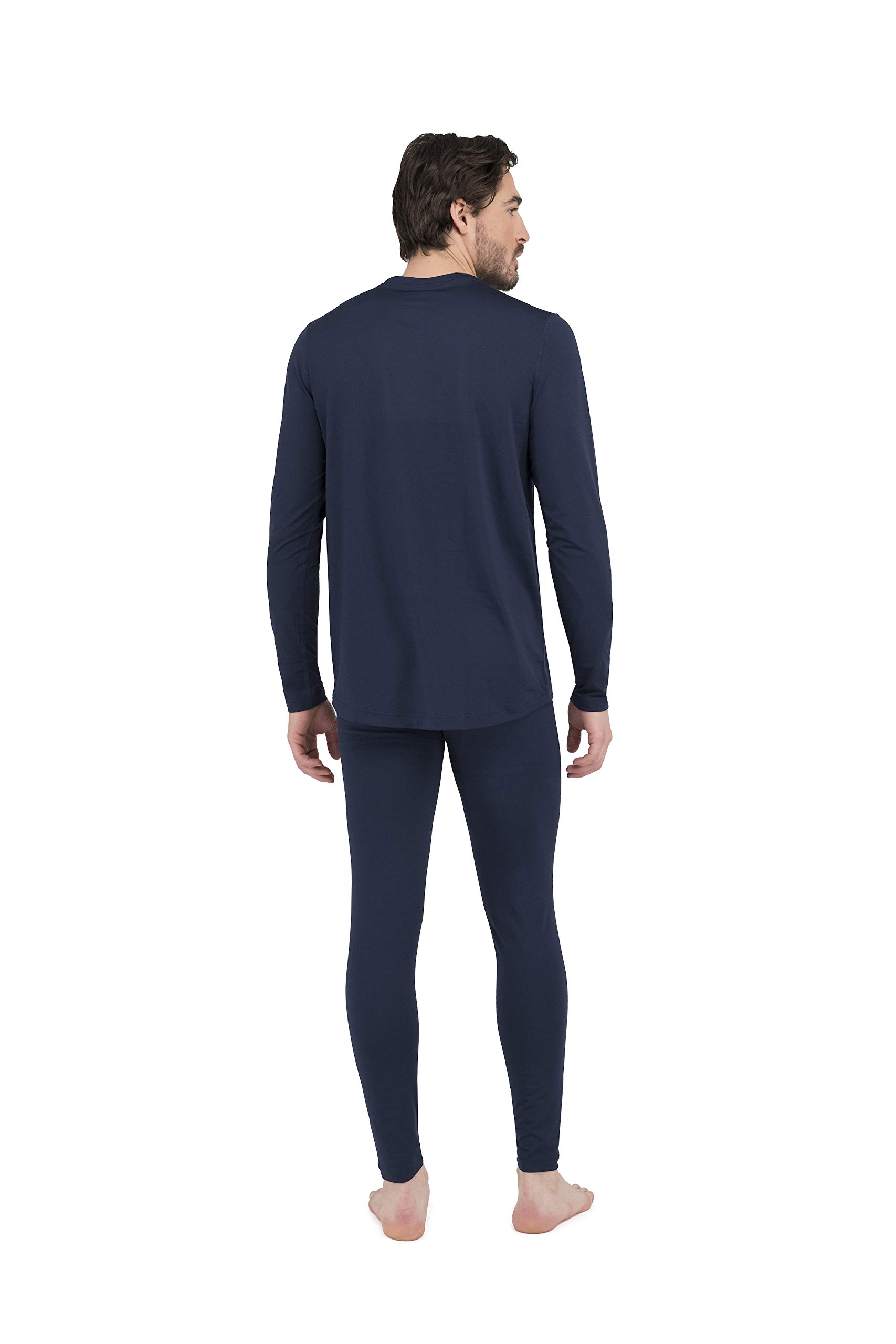 Terramar mens Ultra Soft Thermal Long John Long Sleeve Undershirt, Pigment, X-Large US