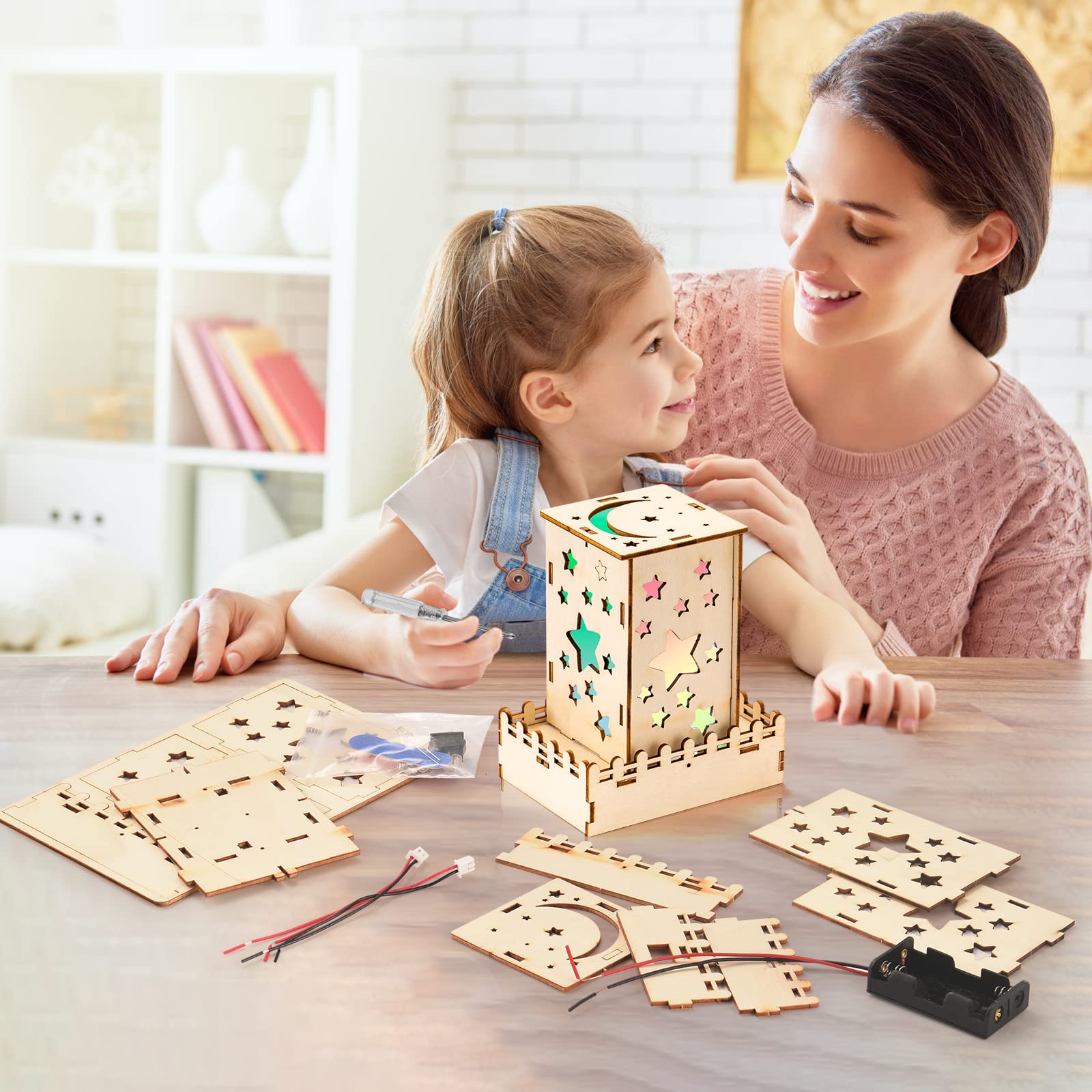 Yutin 5 in 1 STEM Kits for Kids,Wood Craft Kit for Boys Age 8-12, DIY Science Building Projects for 6-8, 3D Wooden Puzzles Assembly Model Set, STEM Crafts for Girls Age 6 7 8 9 10 11 12 14 Year Old