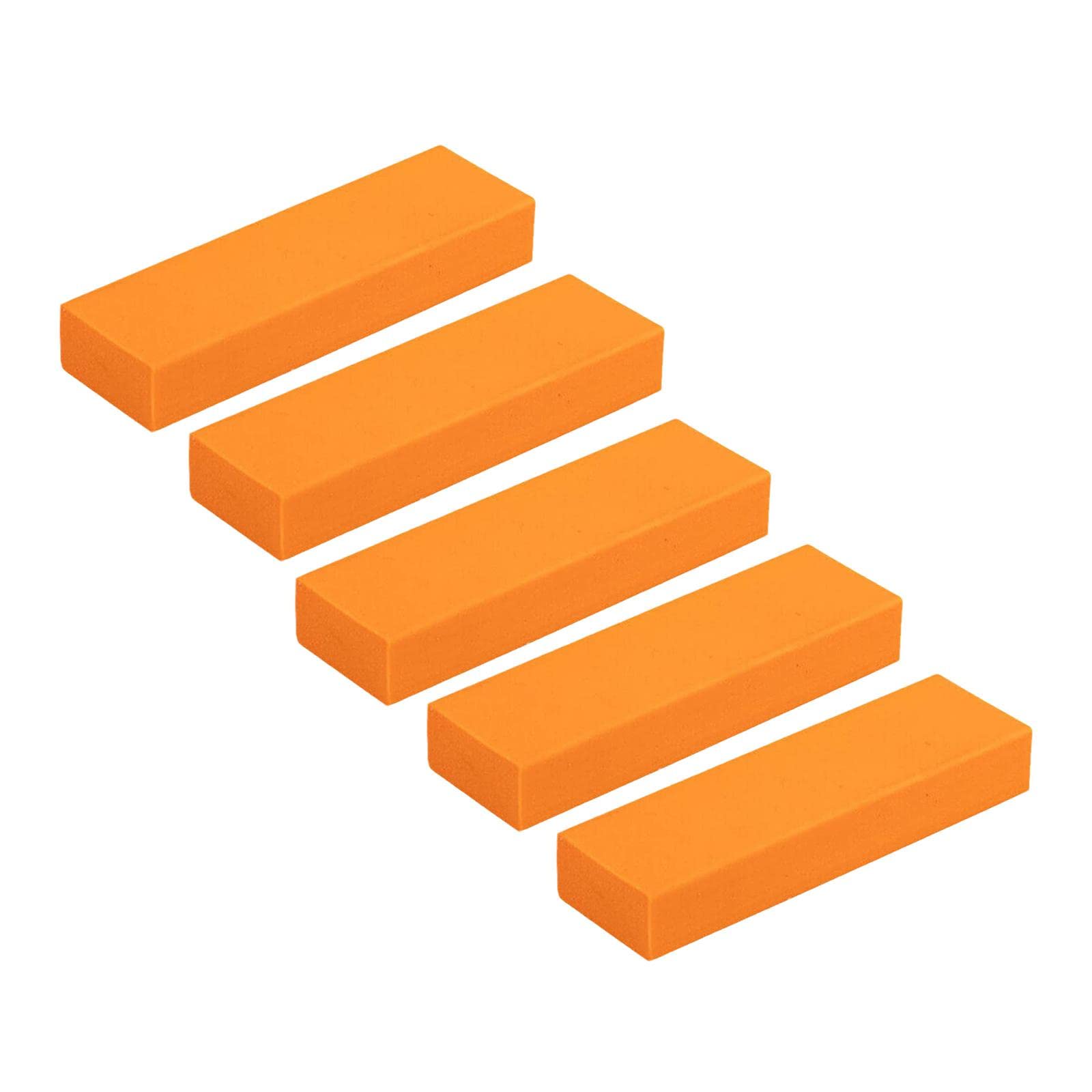 Stainless Steel Decontamination Artifact Eraser,3/5/10pcs Stainless Steel Stain Remover Eraser,Magic Rubber Rust Cleaning Eraser for Home Kitchen, Orange, 5pcs