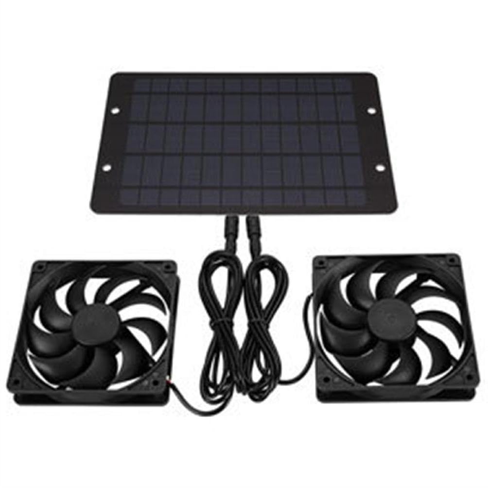 Solar Twin Fan Electric Ventilation Device Portable Solar Electric Ventilator With Double Fan System Energysaving Choice Solar Powered Double Fan