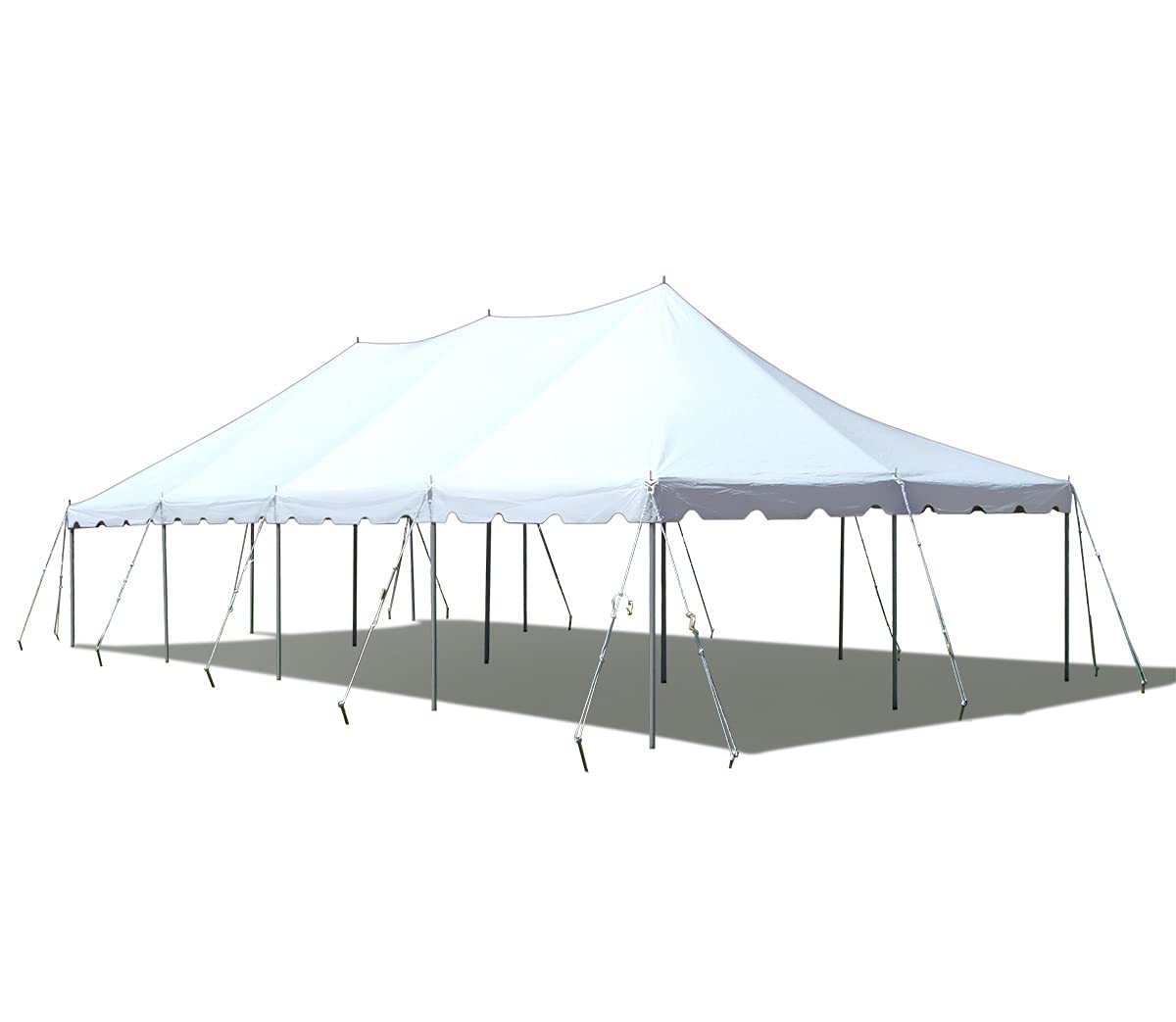 TentandTable 20' x 40' Premium Canopy Tent, White, Outdoor Pole Tent, 80-160 Person Capacity for Parties, Weddings, Events, Commercial and Residential Use, Large Heavy Duty Vinyl Canopy Tents