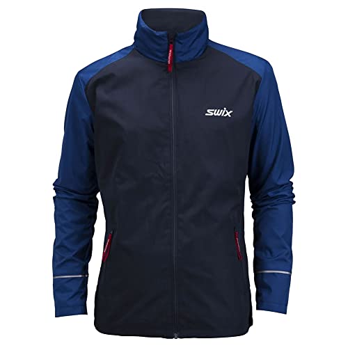 Swix Men's Standard 12874 Trails All-Round Cross-Country Wind-Resistant Ski Jacket, Dark Navy, Small