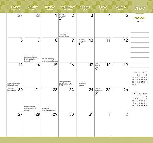 Vintage Blooms Fleurs Classiques 2022 3.5 x 6.5 Inch Two Year Monthly Pocket Planner, Flower Artwork Design