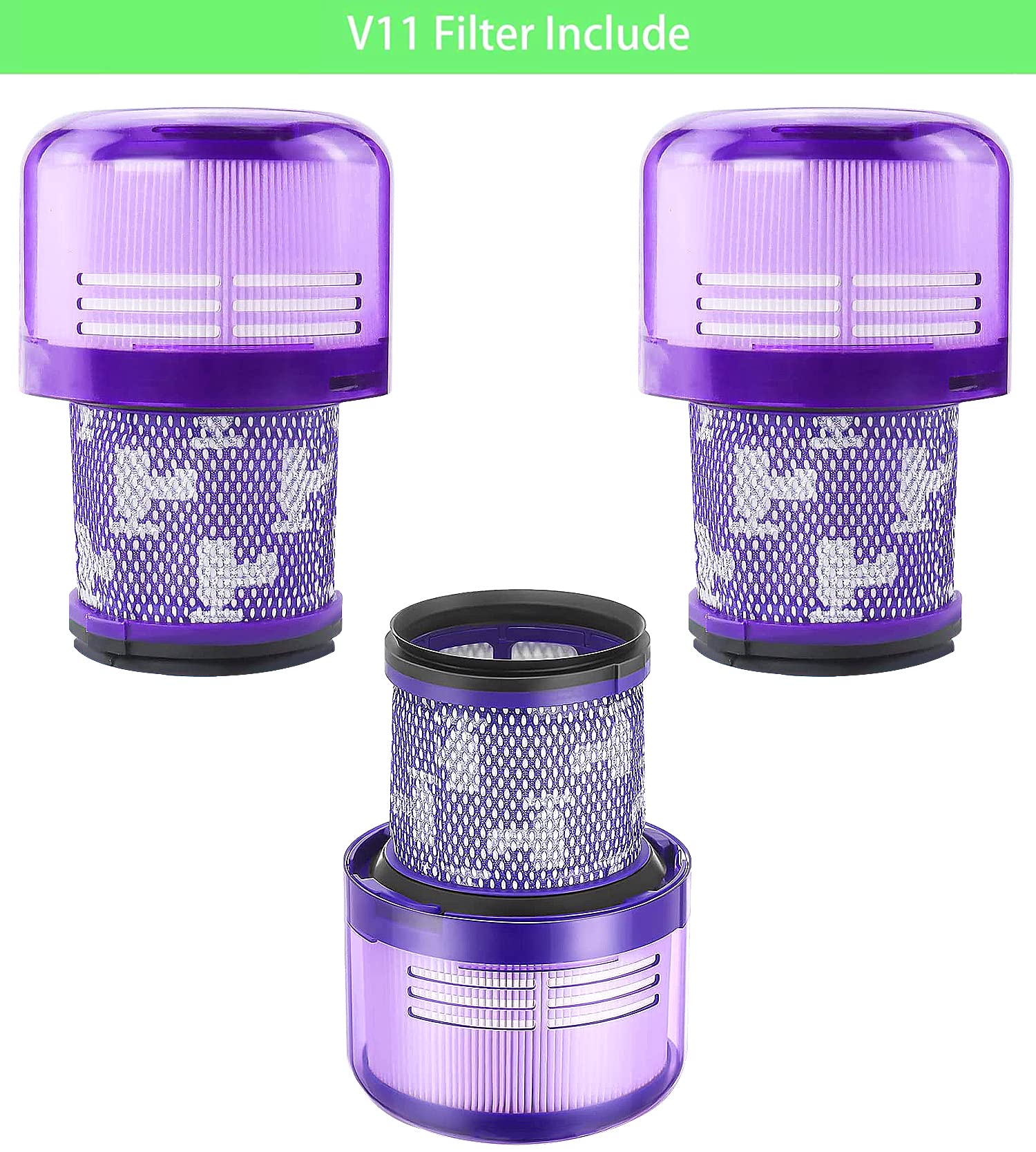 V11 Animal Filter Replacement Compatible with Dyson V11 Torque Drive V11 Animal V11 Complete V11 Extra V15 Detect Vacuums, Part 970013-02.